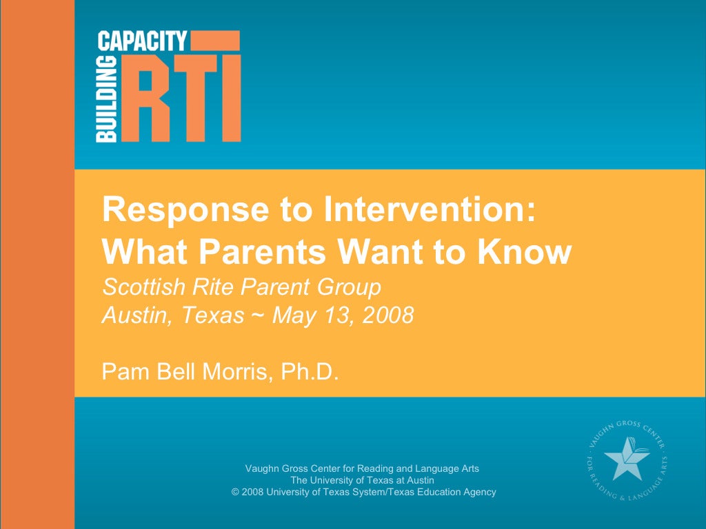 RTI Implementation - The Meadows Center